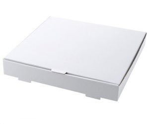 Pizza Box 24-Pack White Es With Clear Window - 14" X 7" Corrugated ...